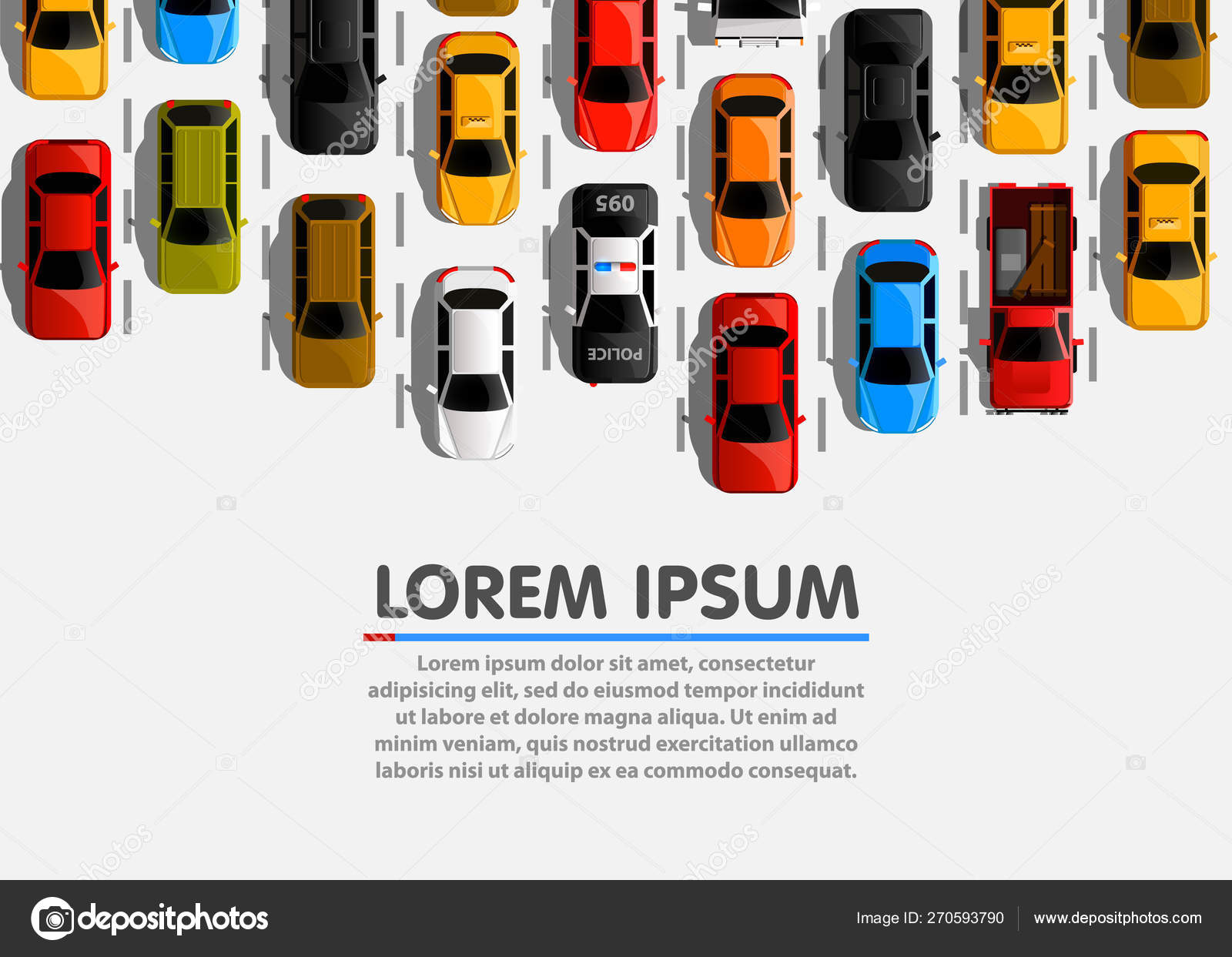 Traffic jam on the road. Road transport. Highway banner. Stock Vector ...