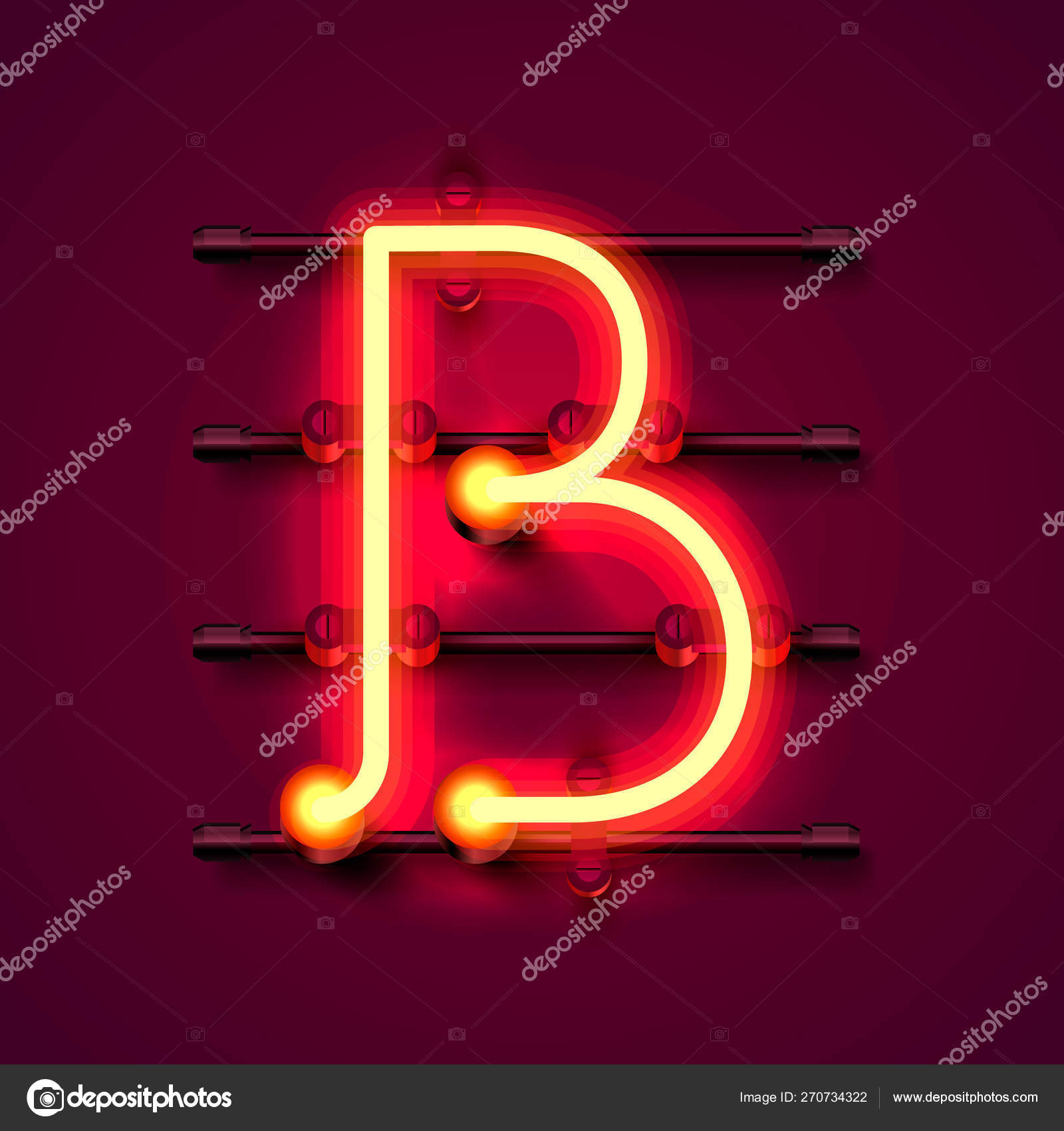 Neon font letter b, art design signboard. Stock Vector Image by ©hobbit ...