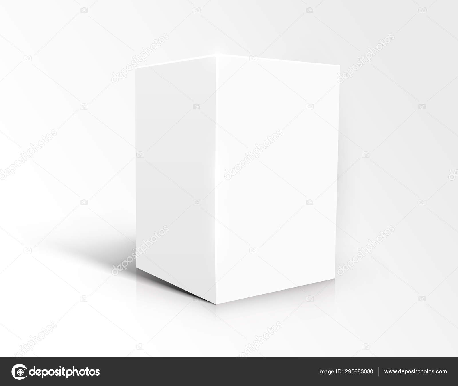 Blank white cube isolated on white background. Stock Vector Image by ...