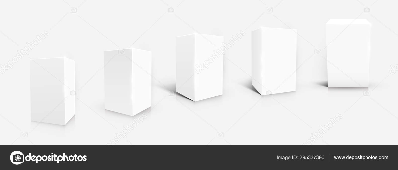 Set of white cubes isolated on white background. Stock Vector by ...