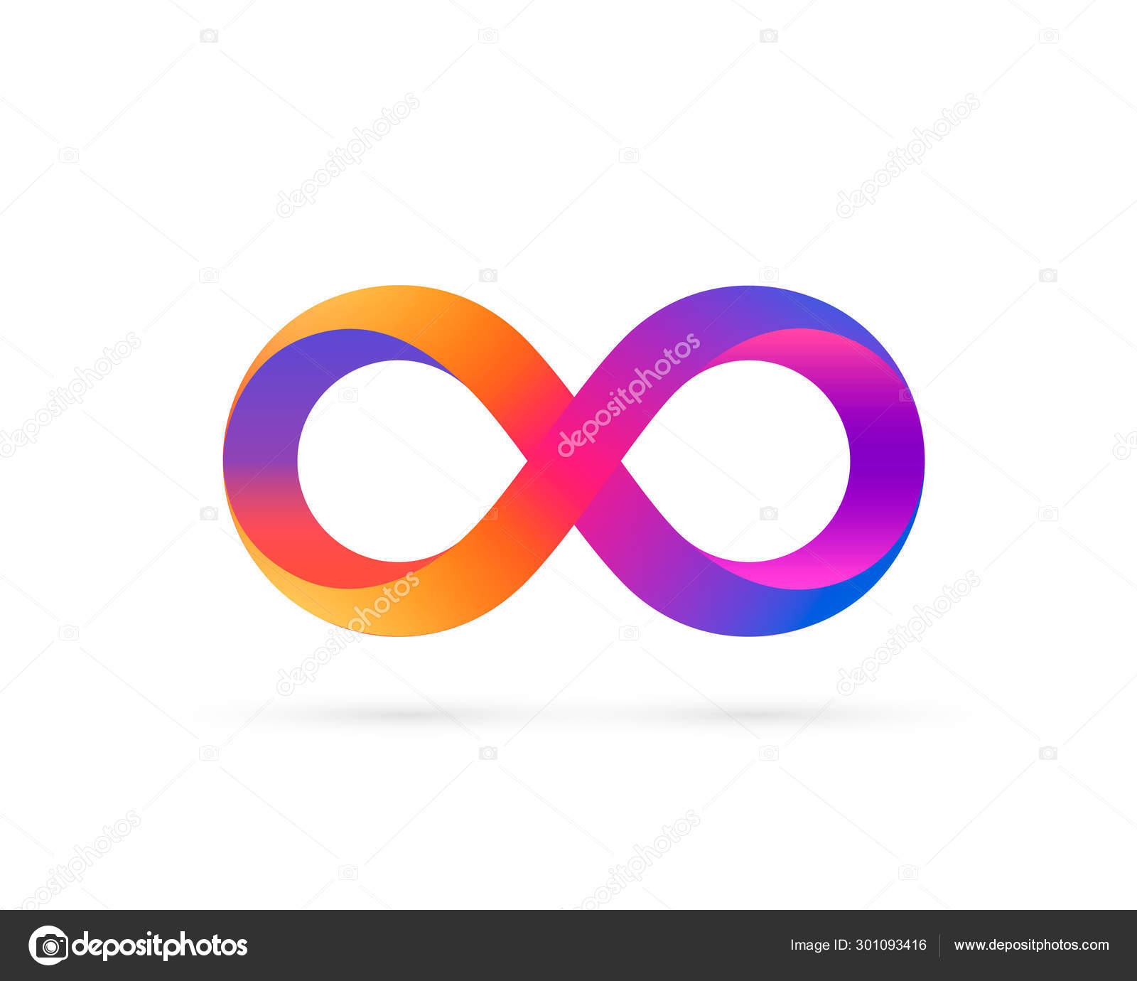 Infinity symbol with color gradient, colored icon. Stock Vector Image ...