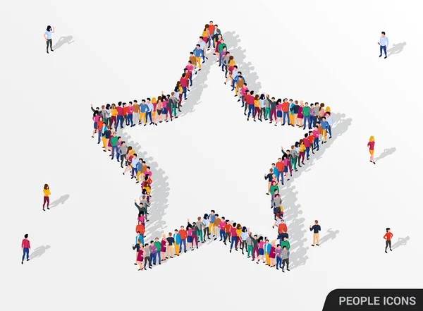 Large group of people in the Star of David shape. Judaism sign. Jewish ...