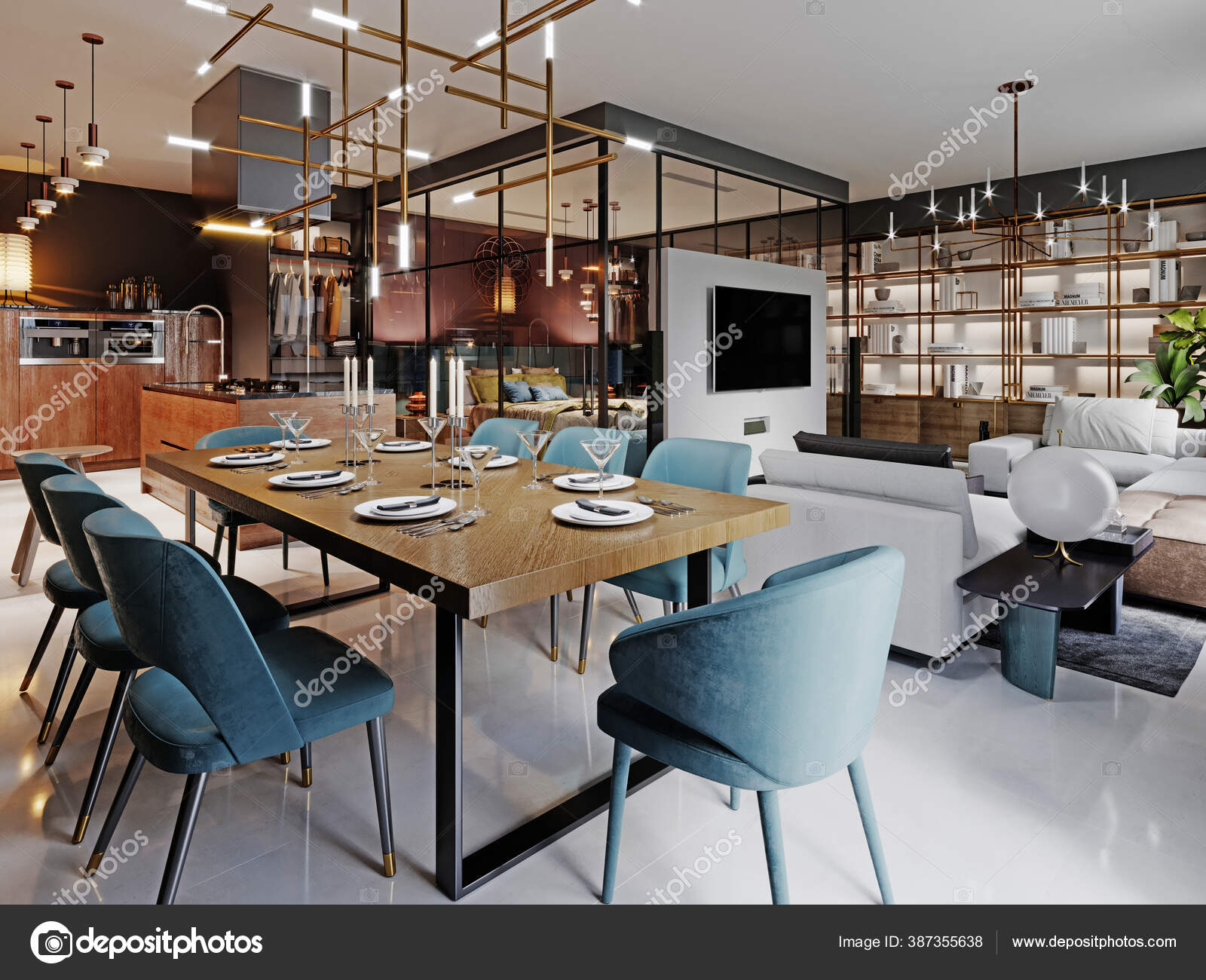 Huge Modern Dining Room