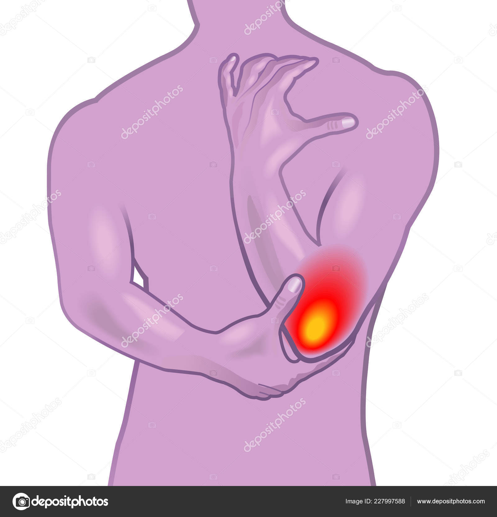 Elbow Pain Vector Illustration Stock Vector by ©rob3000 227997588