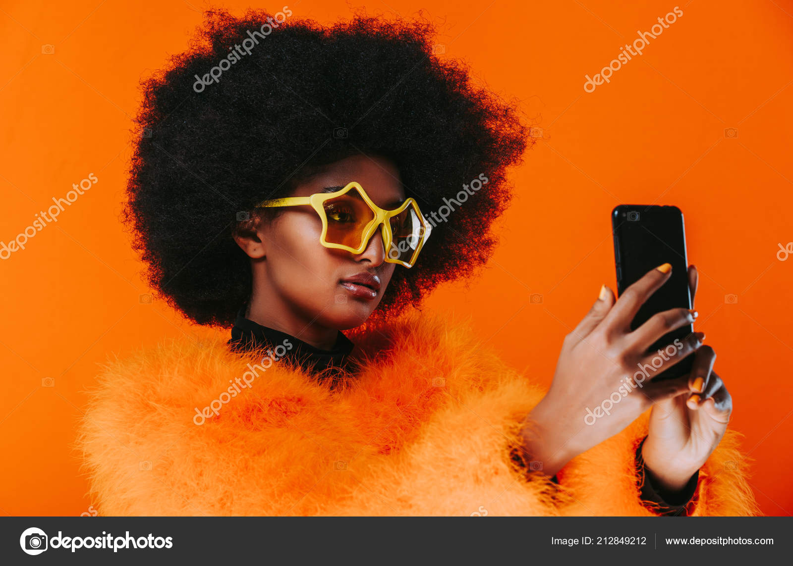 Beautiful African Woman Studio Portraits Concept Lifestyle Beauty Stock ...