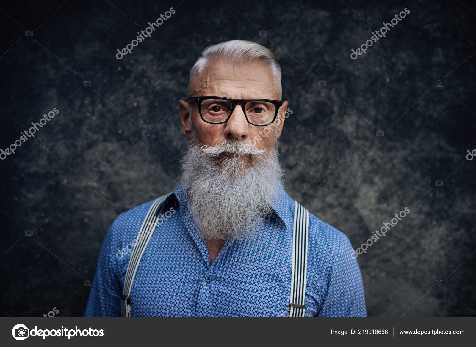 Handsome Senior Man Portrait Youthful Stylish Man Sixties Concepts ...