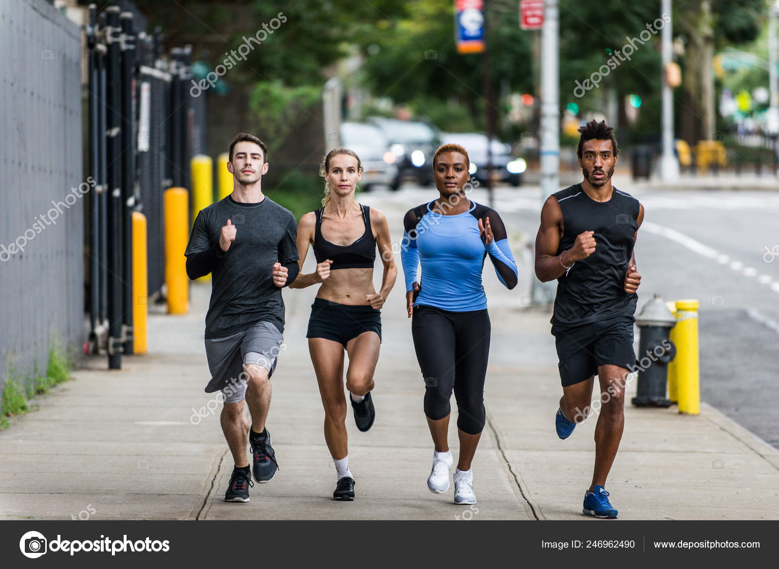 Healthy People Running
