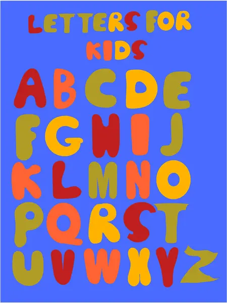 Vector funny cartoon hand drawn marker colorful uppercase alphabet in ...