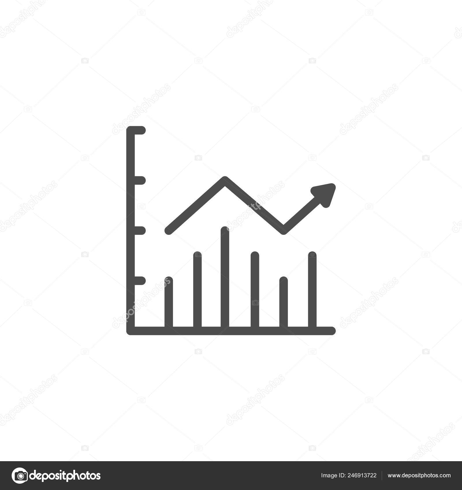 Column chart line icon — Stock Vector © motorama #246913722
