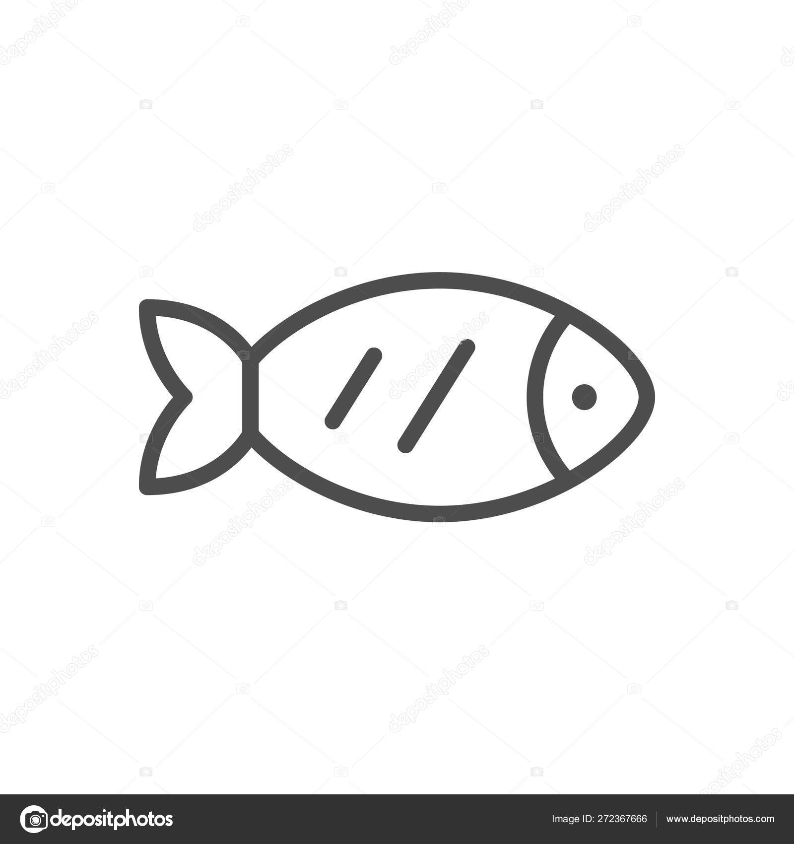 Fish line outline modern icon Stock Vector Image by ©motorama #272367666