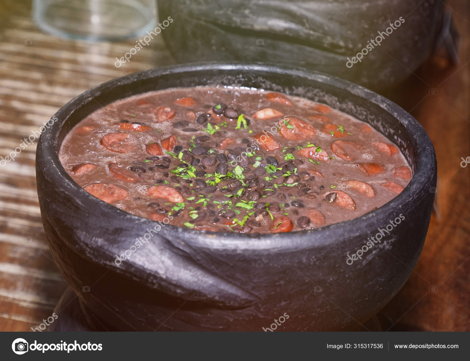 Authentic Brazilian Feijoada Served Clay Pot Stock Photo by ©Marcelo ...