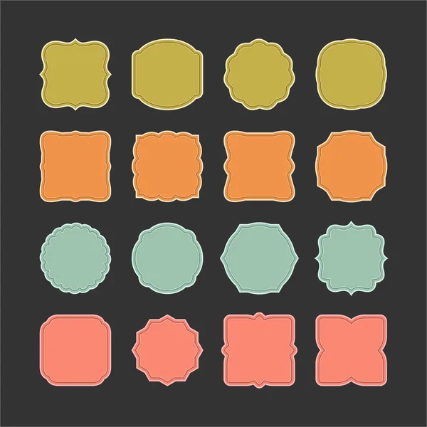 24 blank labels set (vector) — Stock Vector © milalala #5314346