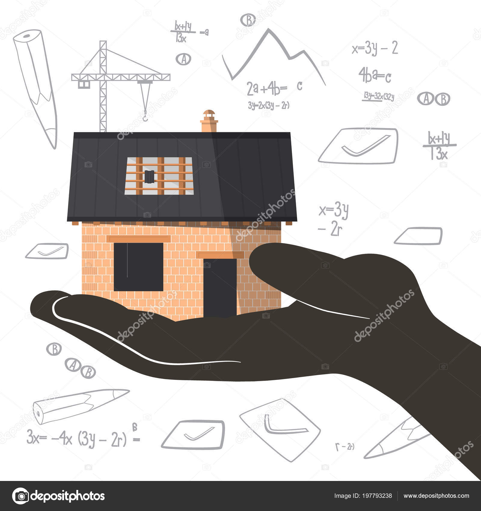 Architect Project Building Construction Hand Vector Project Abstract ...