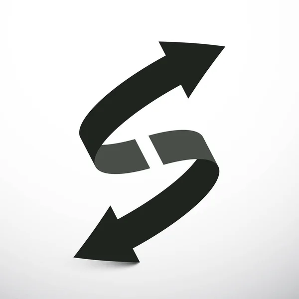 Red and Blue Arrows Icon. Vector Double Arrow Logo Symbol. Up and Down ...