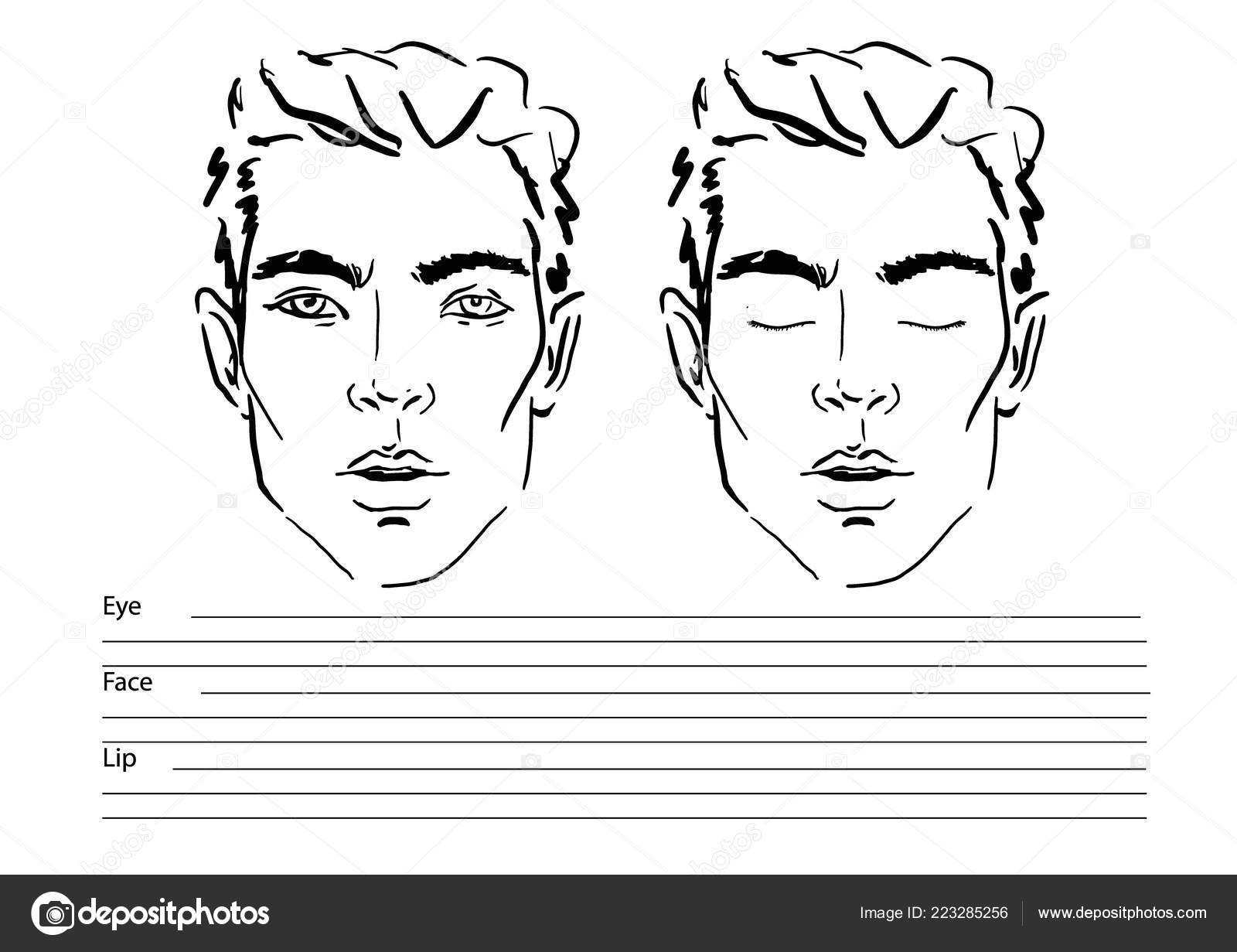 Makeup Template Male