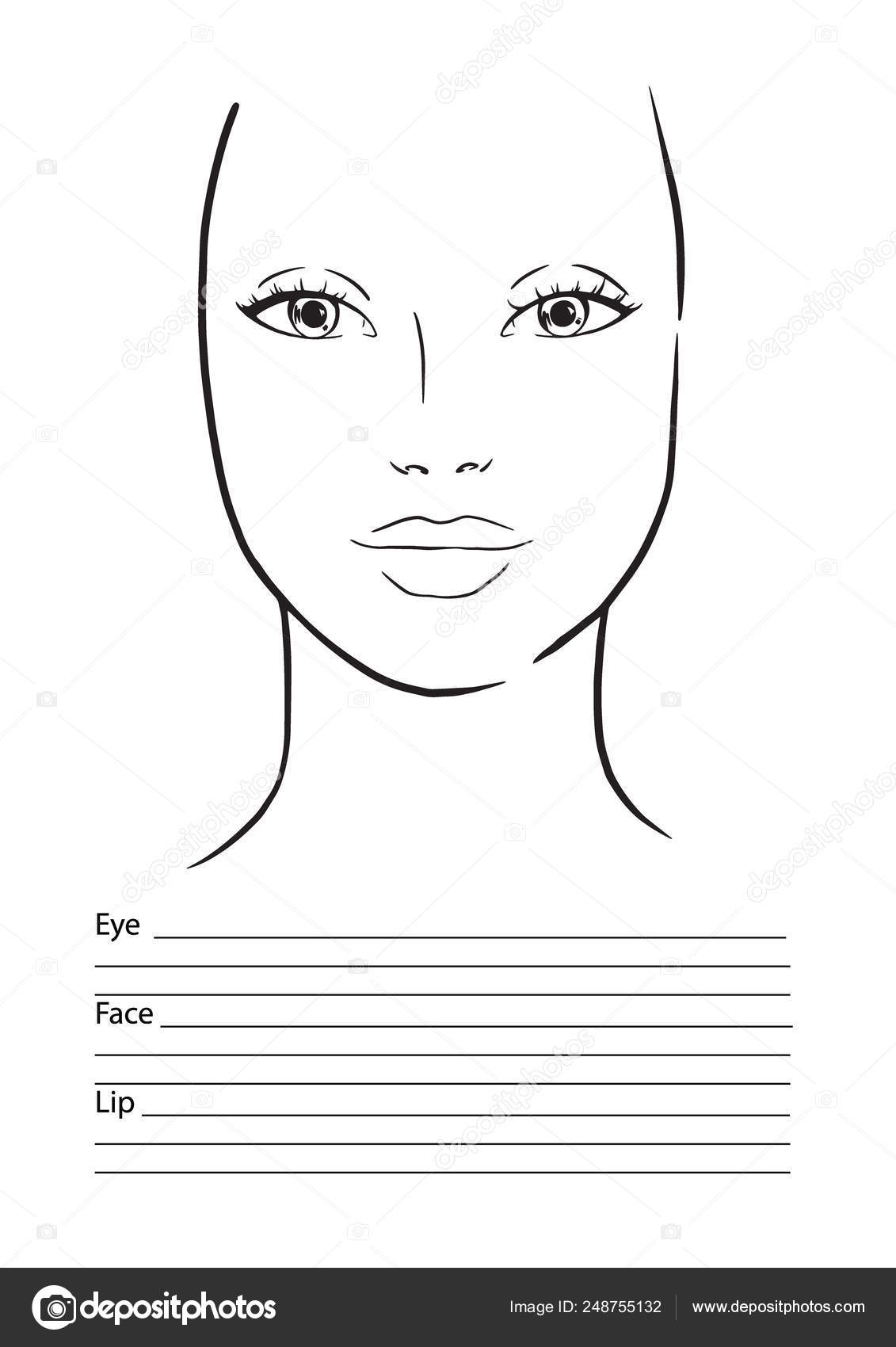 Printable Face Charts For Makeup Makeup Vidalondon