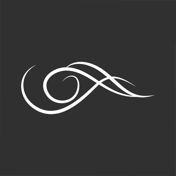 Swirl scroll element. Vintage decor element, wicker vector line ...