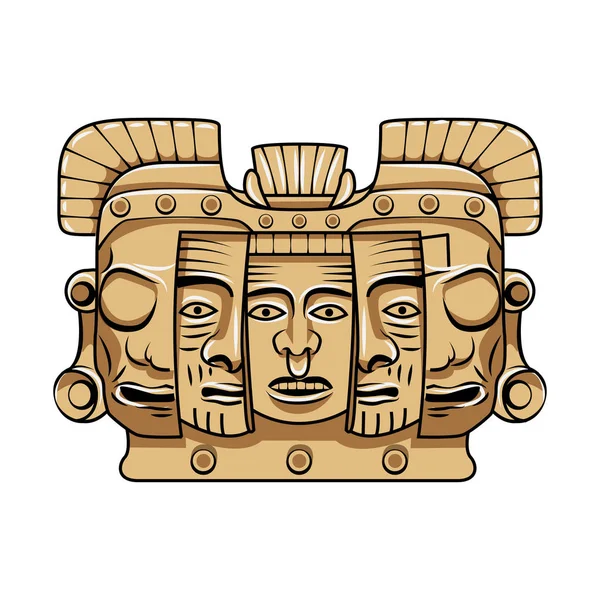 Aztec statue head. Stock Vector Image by ©lh #248963556