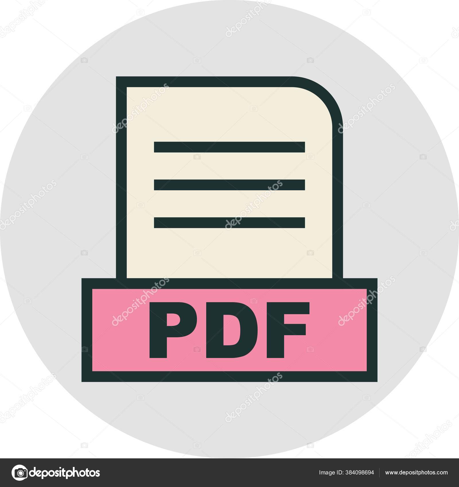 Pdf File Isolated Abstract Background — Stock Photo © Vectorvalley ...