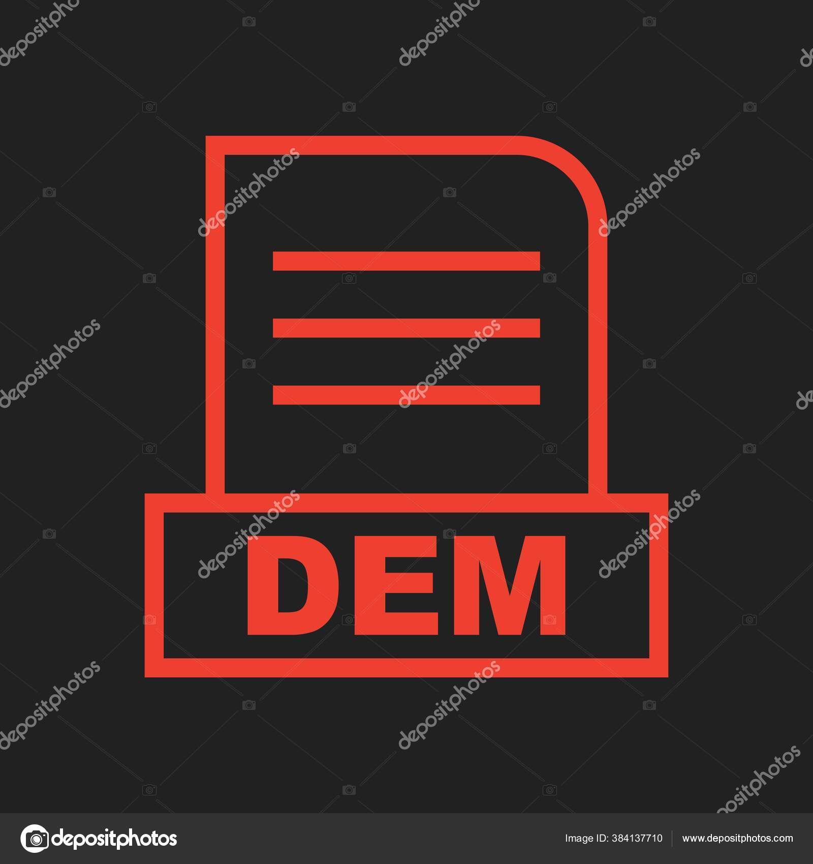 Dem File Isolated Abstract Background — Stock Photo © Vectorvalley ...