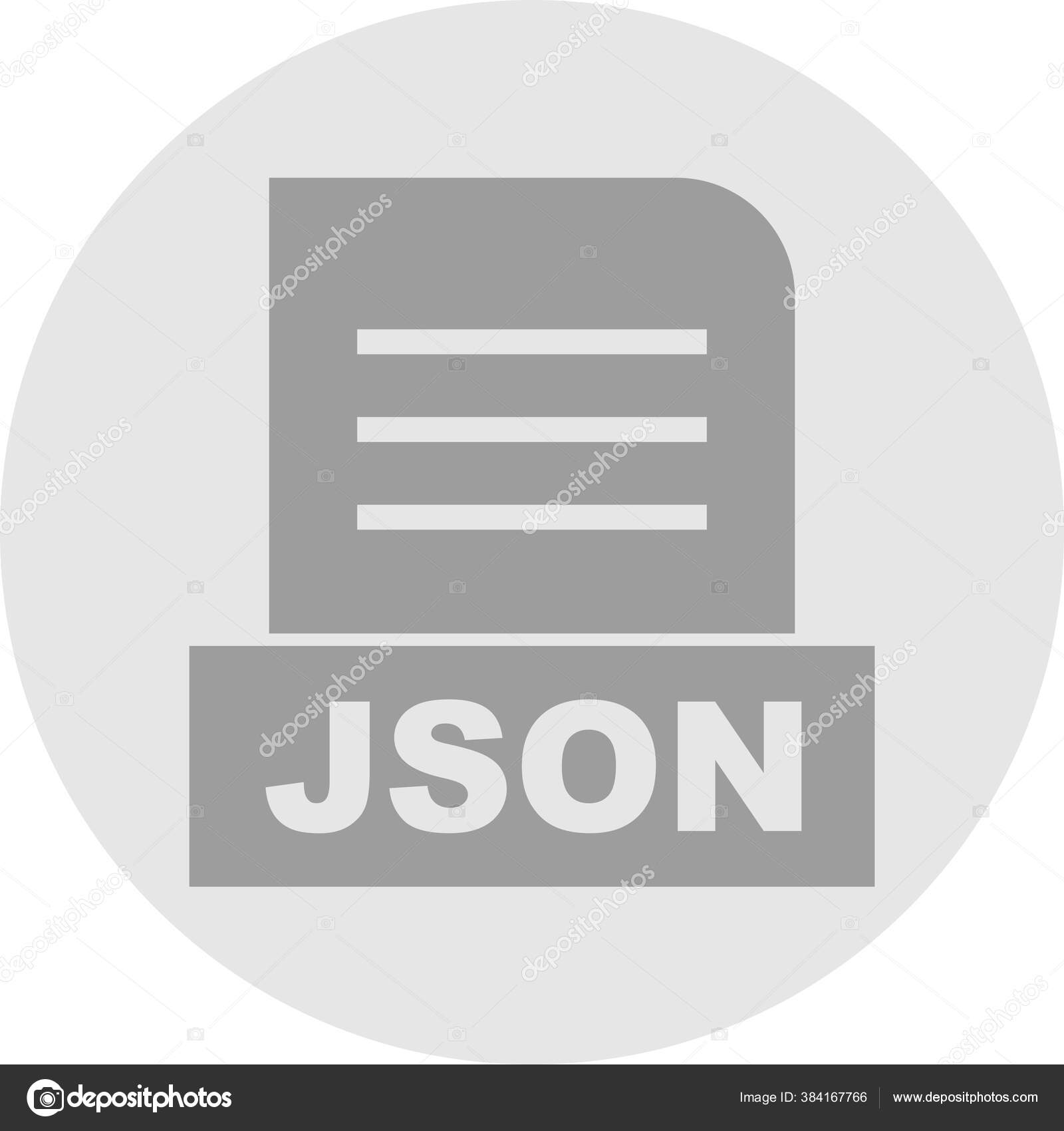 Archivo Json Aislado Sobre Fondo Abstracto — Foto de stock ...
