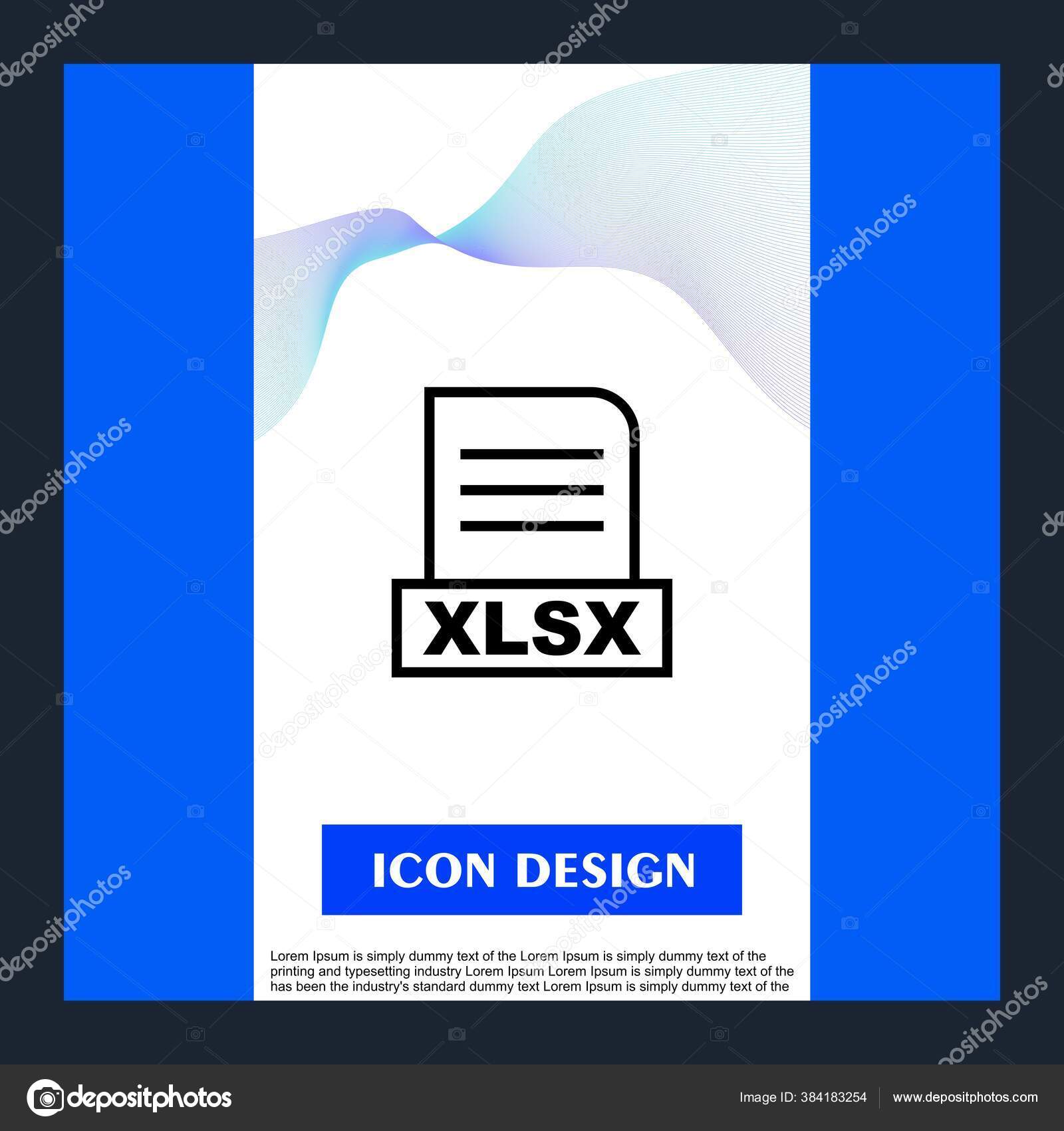 Xlsx File Isolated Abstract Background — Stock Photo © Vectorvalley ...