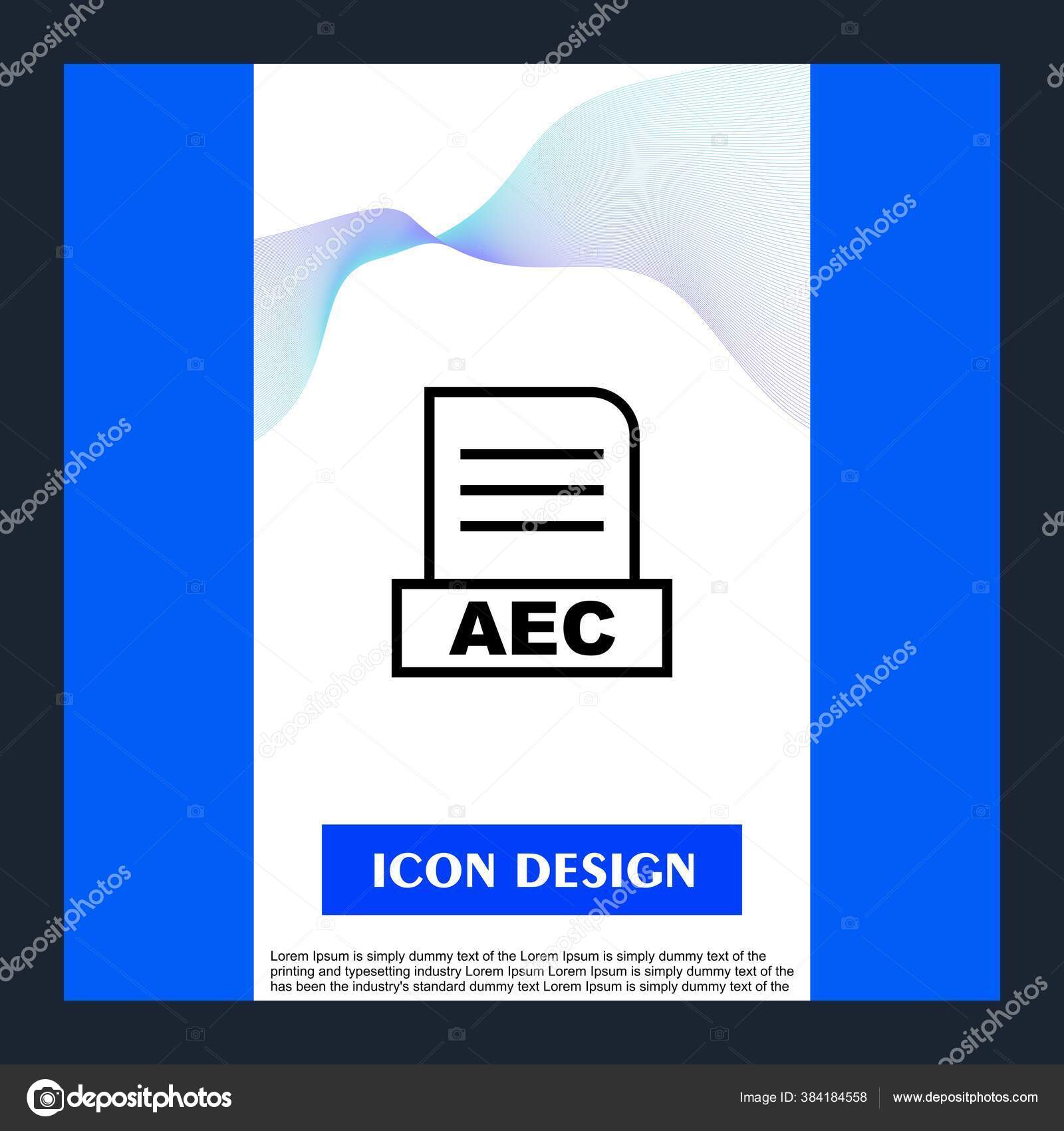 Aec File Isolated Abstract Background — Stock Photo © Vectorvalley ...