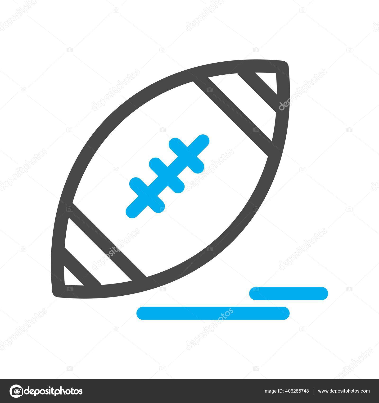 Vector Rugby Icon Illustration Stock Vector by ©Vectorvalley 406285748