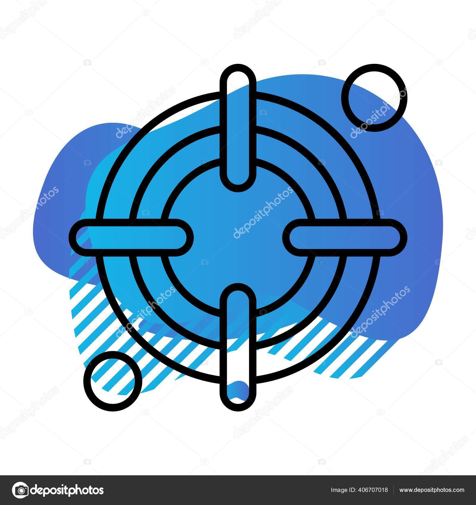 Vector Target Icon Illustration Stock Vector by ©Vectorvalley 406707018