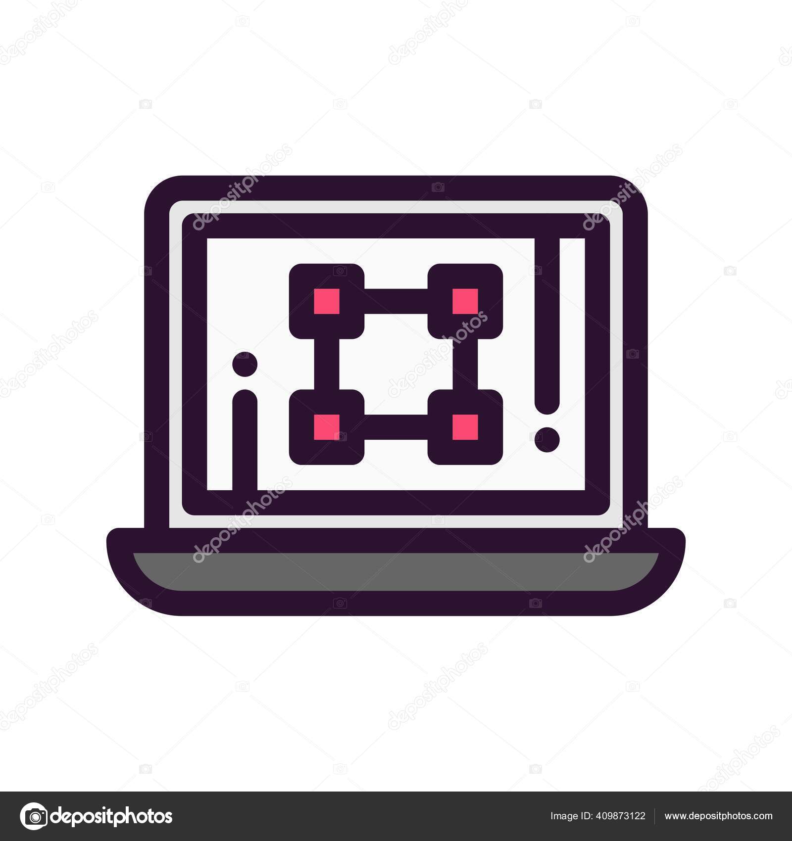 Vector Illustration Laptop Icon Stock Vector by ©Vectorvalley 409873122