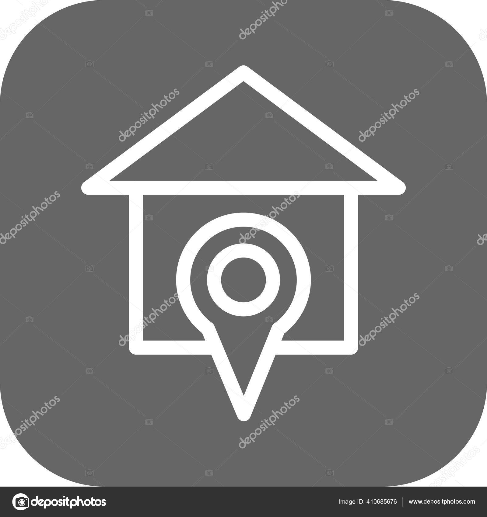Vector Home Location Icon Stock Vector by ©Vectorvalley 410685676