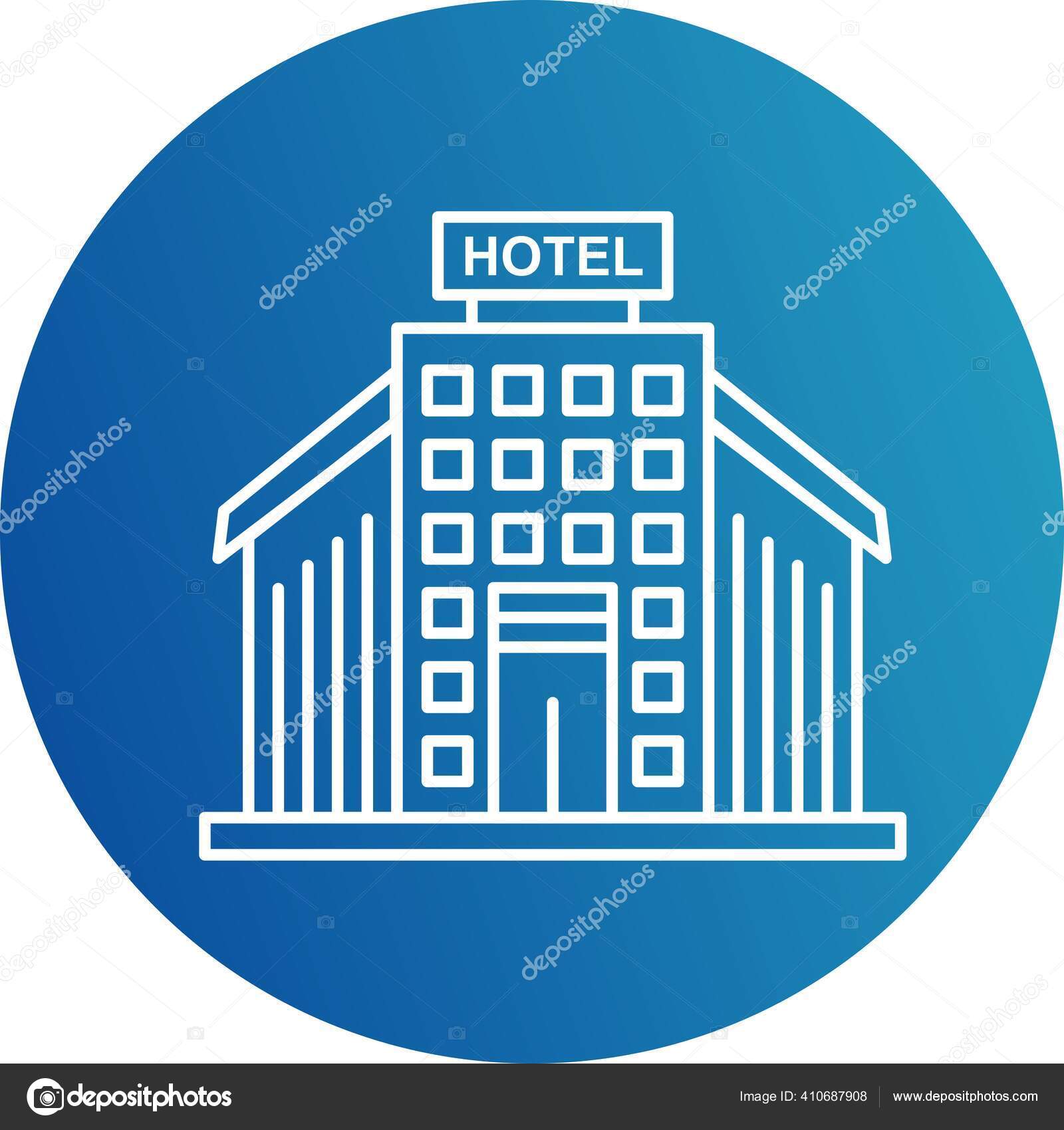 Vector Hotel Icono Símbolo Vector de stock #410687908 de ©Vectorvalley