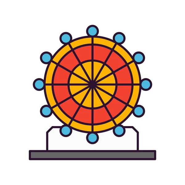 Ferris Wheel Icon Cartoon Style Isolated White Background Circus Symbol ...