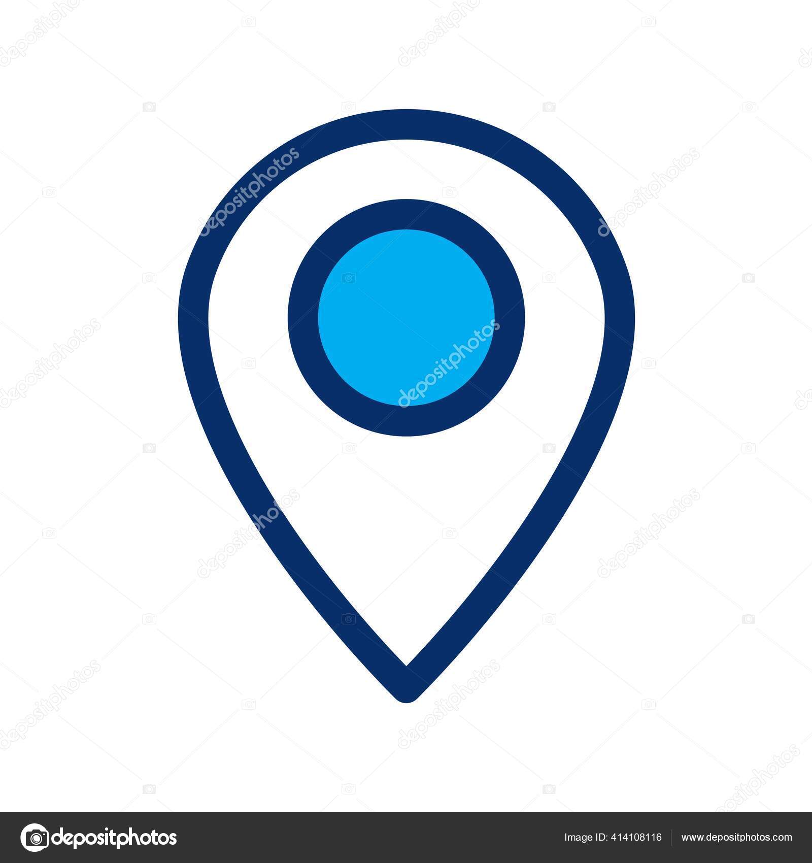 Vector Loaction Flat Icon White Background Stock Vector by ...