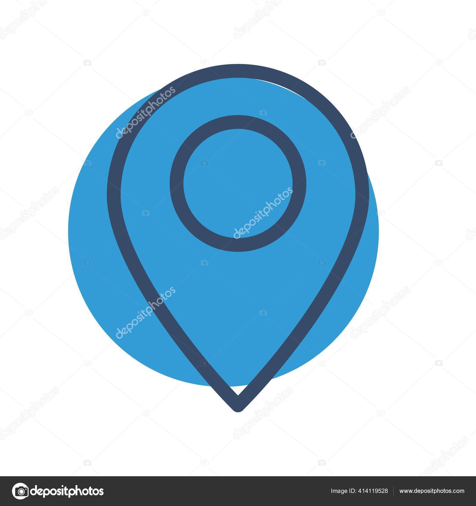 Vector Location Flat Icon White Background Stock Vector by ...