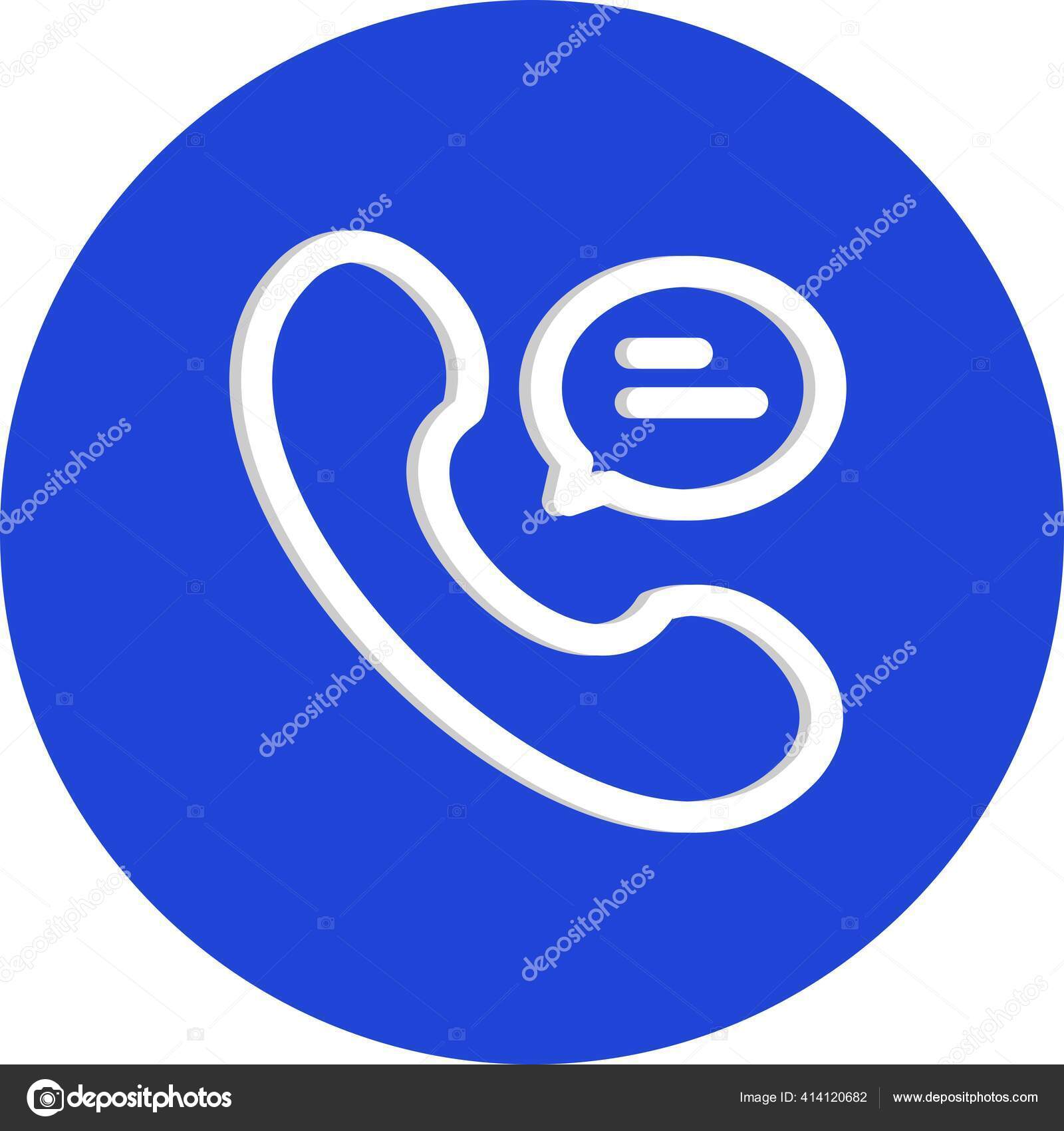 Vector Call Chat Icon Stock Vector Image by ©Vectorvalley #414120682