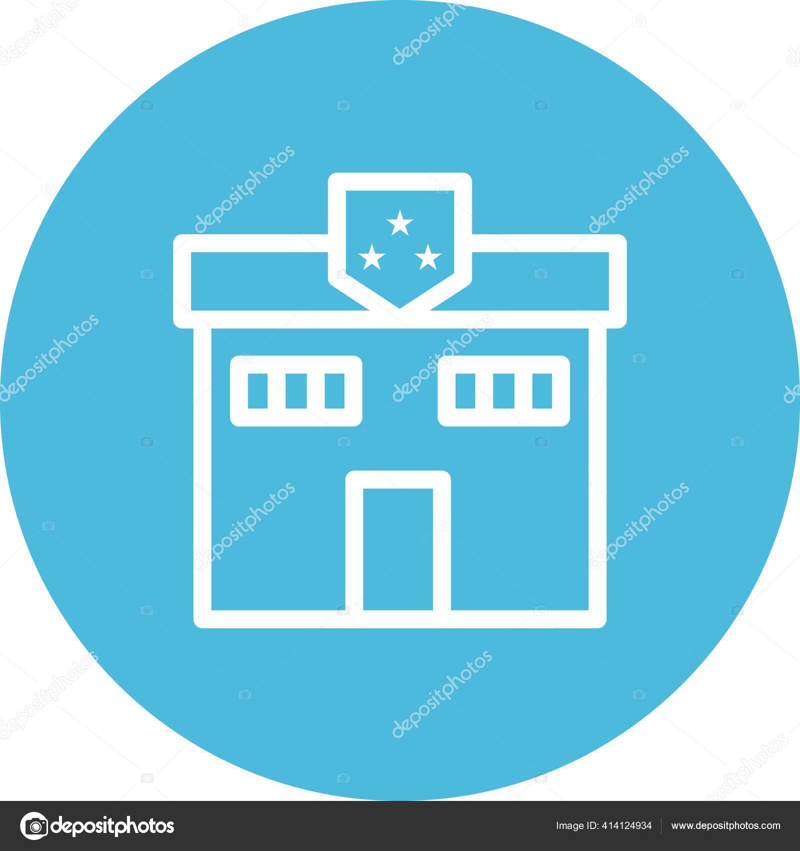 Vector Police Station Icon Stock Vector by ©Vectorvalley 414124934