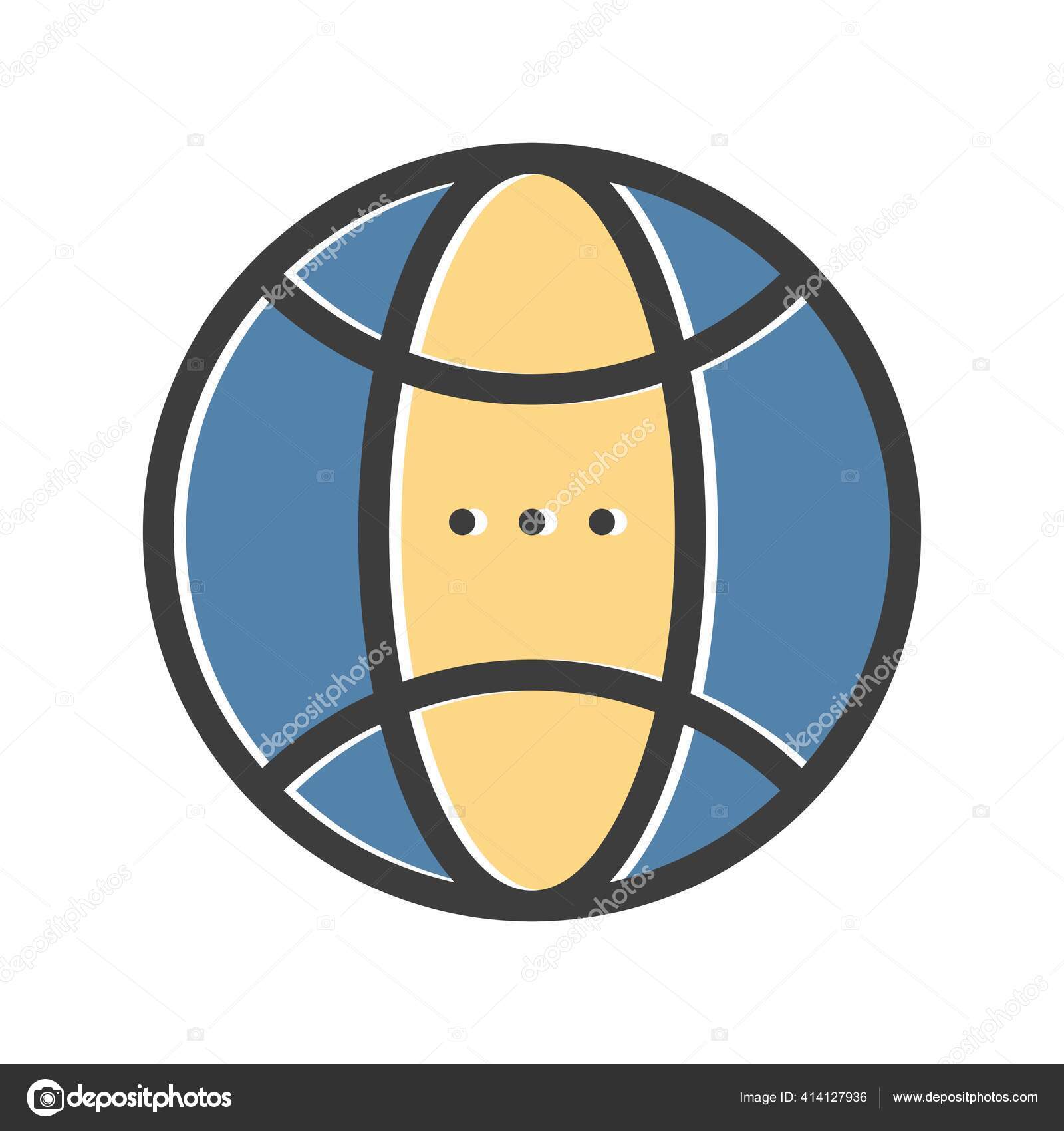 Vector Global Flat Icon White Background Stock Vector Image by ...