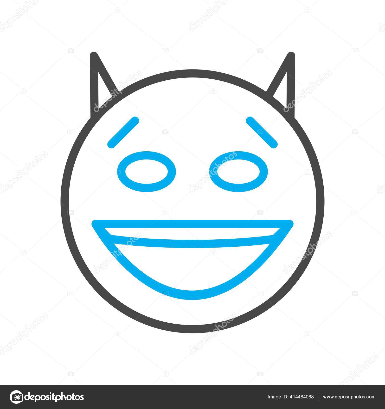 Icono Cara Del Diablo Ilustración Vector Simple Vector de stock por ...
