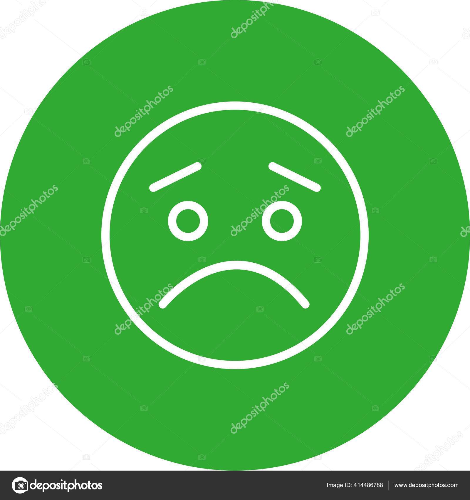 Cara Triste Icono Ilustración Vectorial Simple Vector de stock ...