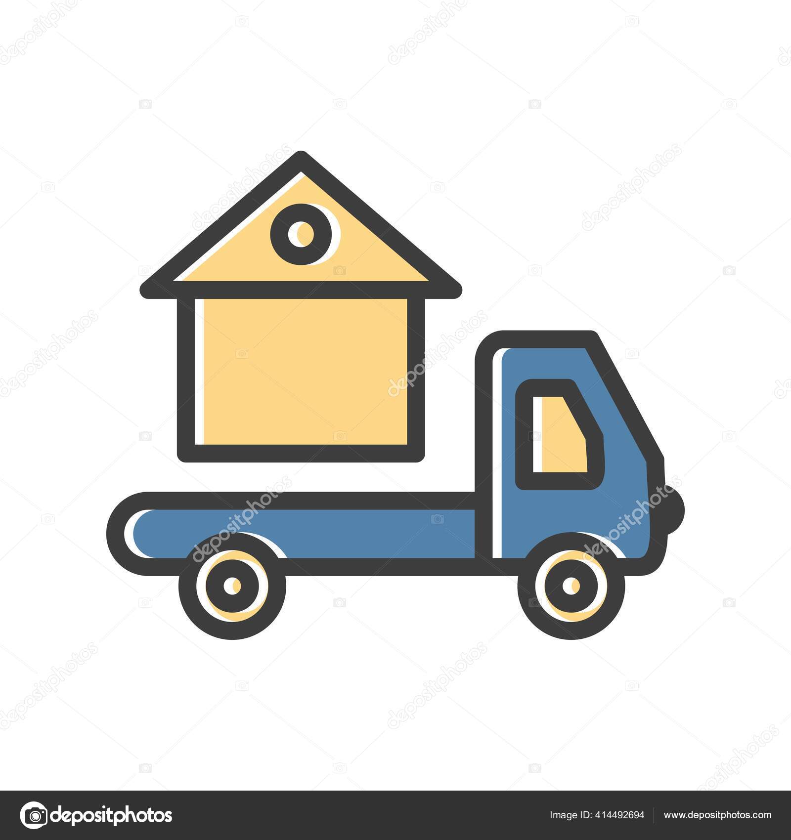Vector Delivery Van Ico Vector de stock #414492694 de ©Vectorvalley