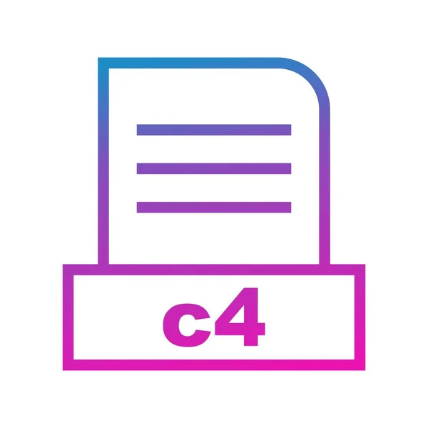 C4 file icon Vector Art Stock Images | Depositphotos