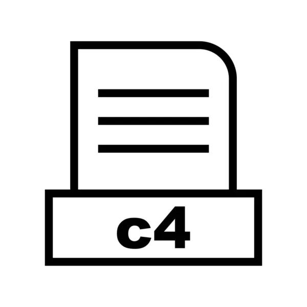 C4 file icon Vector Art Stock Images | Depositphotos