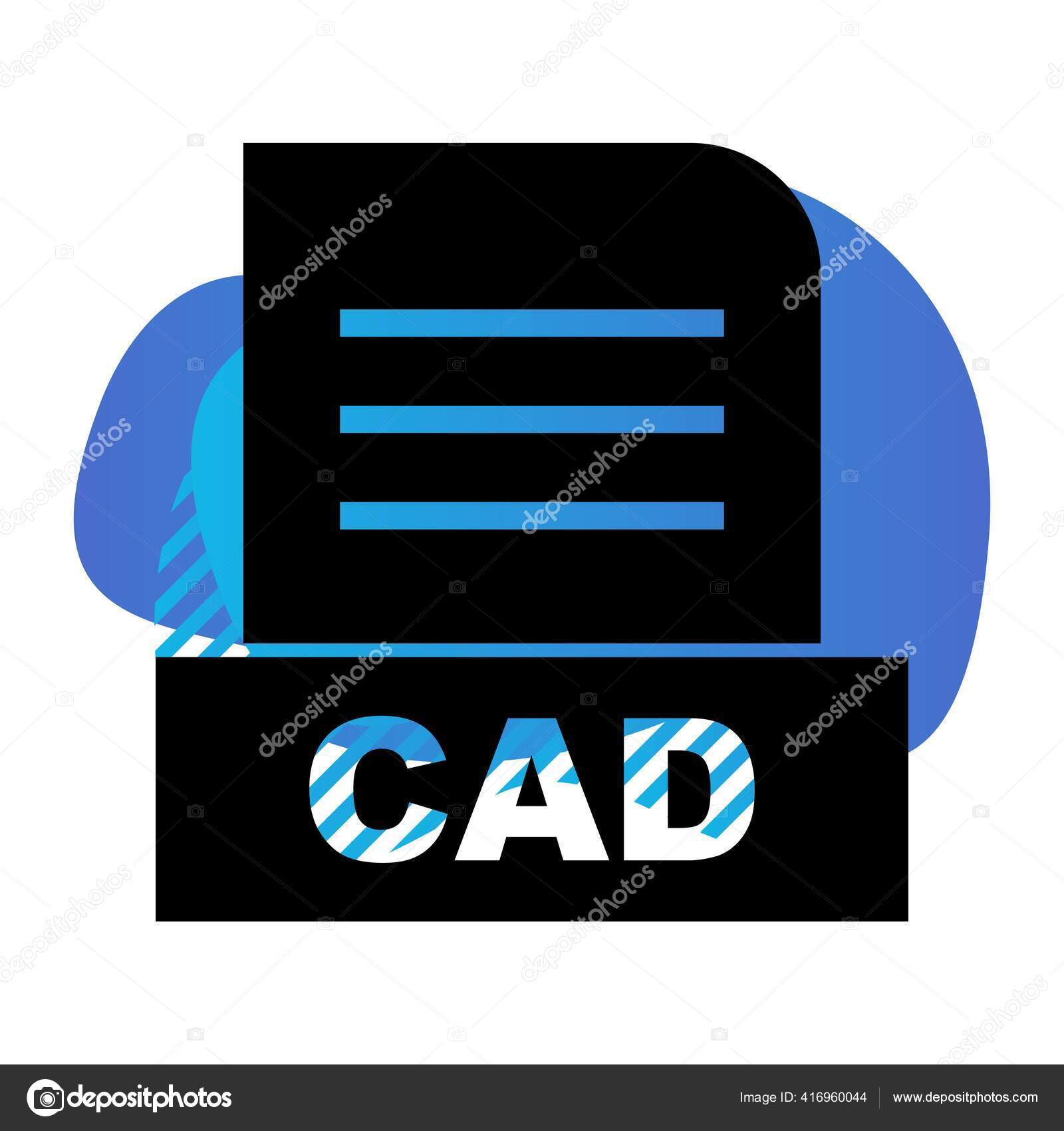 Vector Icono Archivo Cad Vector de stock por ©Vectorvalley 416960044