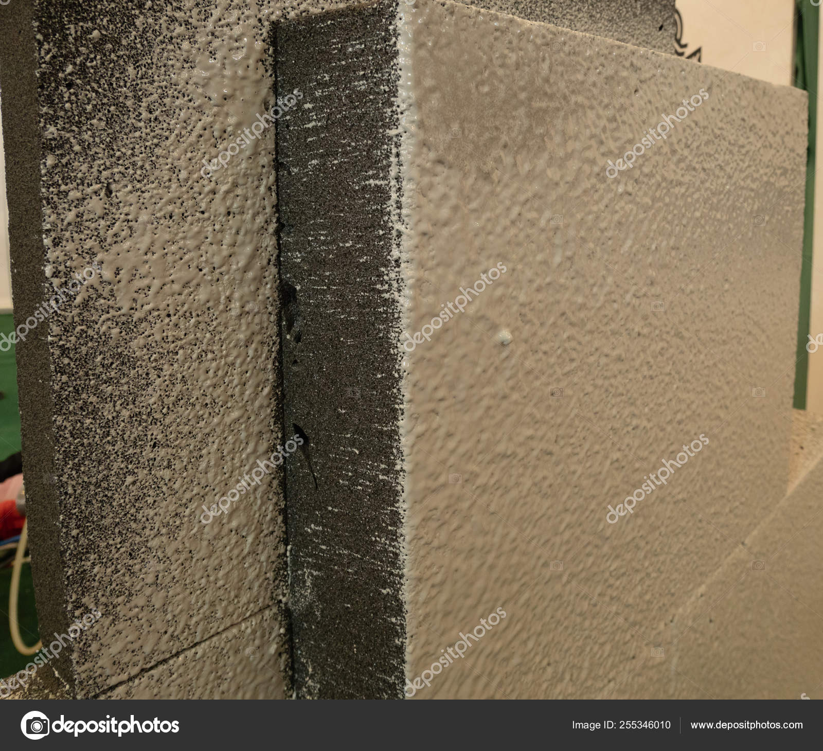 Special waterproof coating spraying on external wall of building house ...