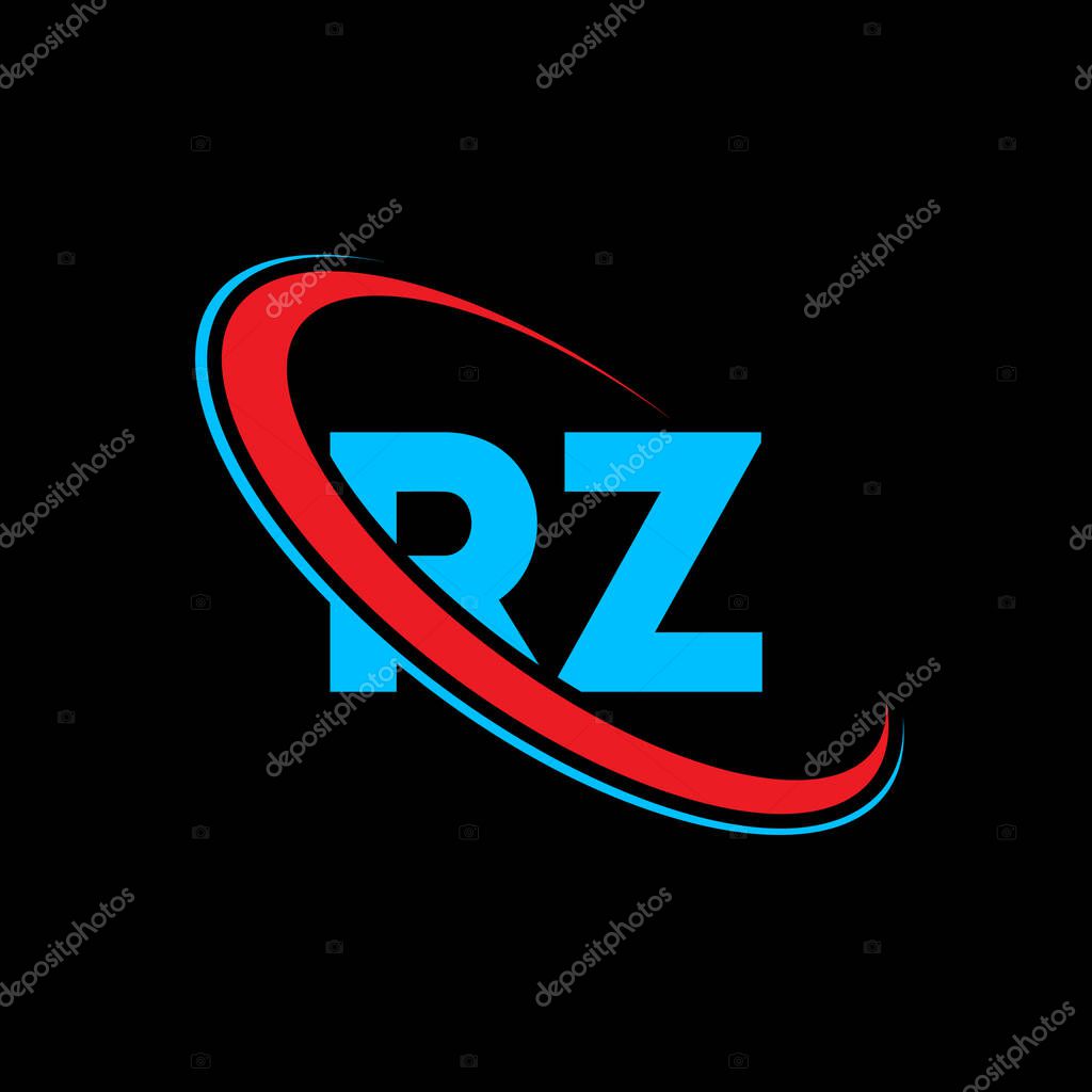 Diseño del logotipo de la letra RZ R Z. Letra inicial RZ círculo ... Diseño del logotipo de la letra RZ R Z. Letra inicial RZ círculo ...