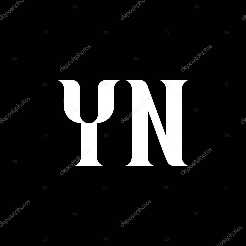 Dise o del logotipo de la letra YN Y N. Letra inicial YN may scula logo ...
