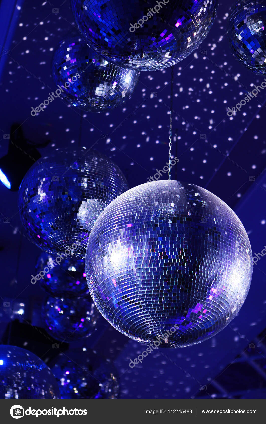 Disco Ball Background Blue