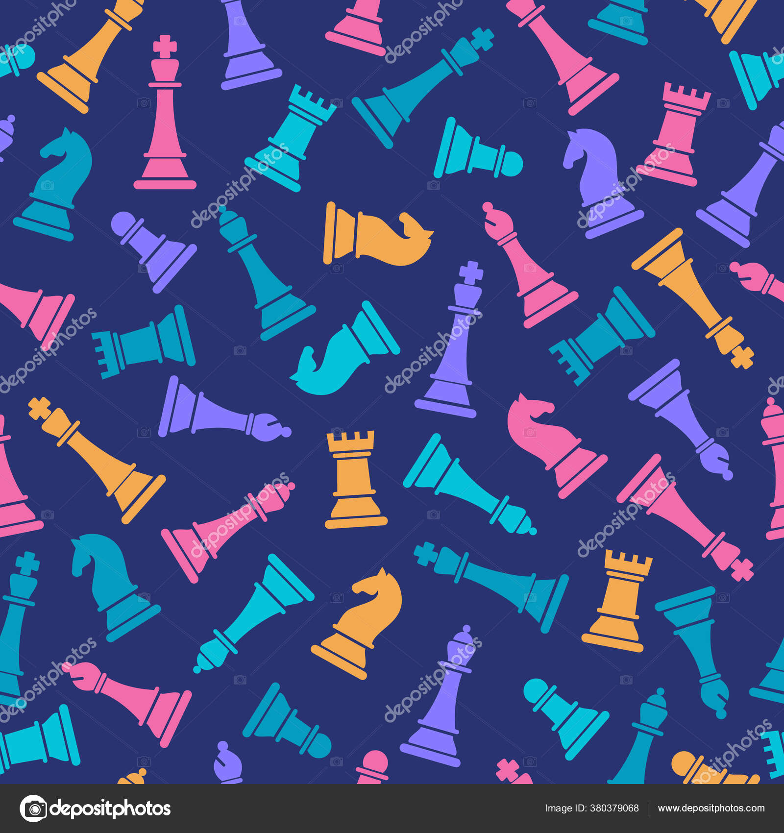Patrón vectorial sin costuras con ajedrez de colores en azul. Piezas de ... Patrón vectorial sin costuras con ajedrez de colores en azul. Piezas de ...