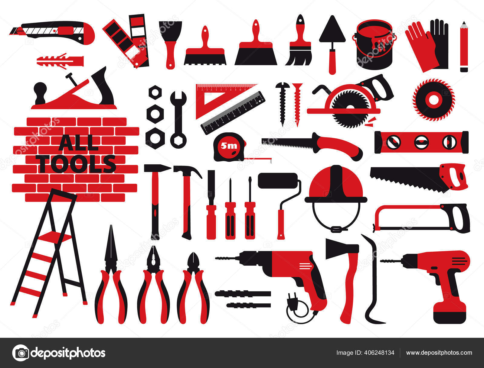 Building Construction Tools Clipart